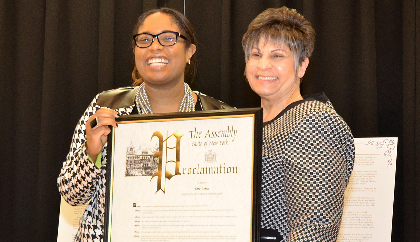 Rene Renna Honored as a “Women of Distinction” by 11th NYS Assembly